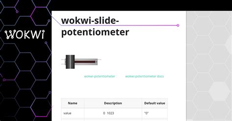 wokwi slide potentiometer参考 Wokwi Docs