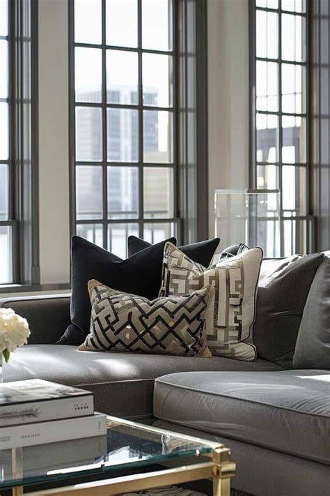 Black And Gray Couch Pillows