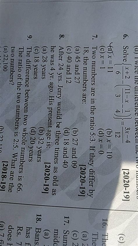 The Difference Between Two Whole Numbers Is 66 The Ratio Of The Two Numb