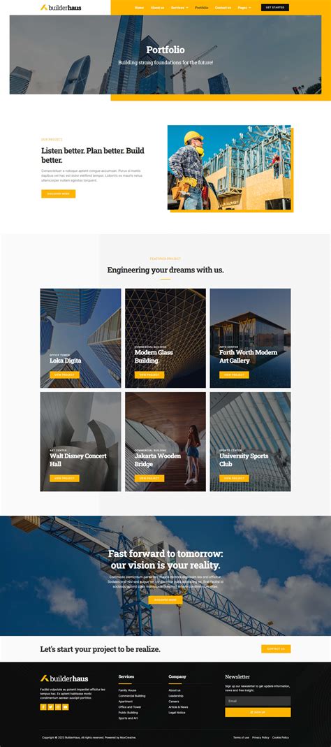 Builderhaus Construction Company Elementor Pro Template Kit By