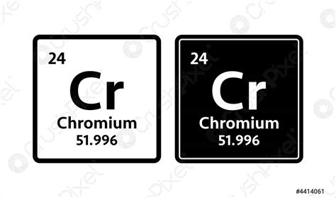 Chromium Symbol Chemical Element Of The Periodic Table Vector Stock Stock Vector 4414061