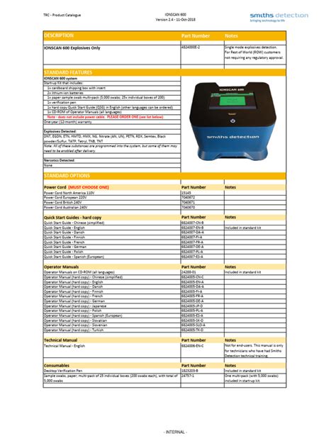 Ionscan 600 Expl Row Pdf
