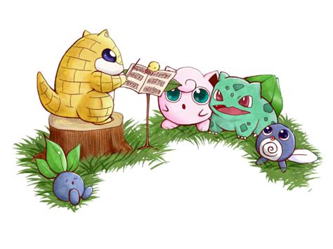 Bulbasaur Jigglypuff Oddish Poliwag Sandshrew And 1 More Pokemon Drawn By Sunaya729