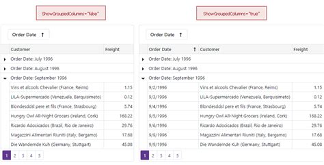 DxGrid ShowGroupedColumns Property Blazor DevExpress Documentation