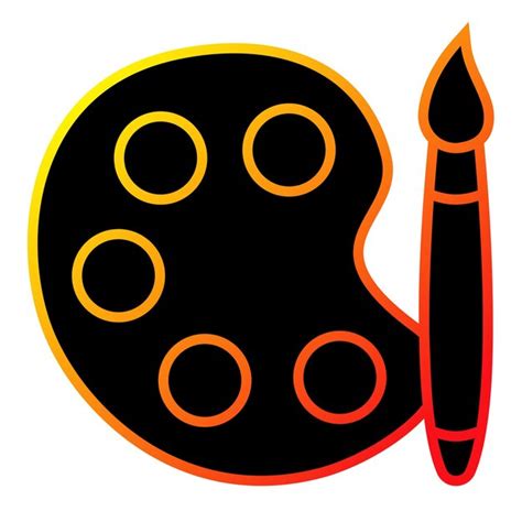 컬러 팔레트 아이콘 프리미엄 벡터