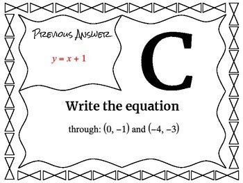 Writing Equations Given Two Points Scavenger Hunt By Math By Maurais