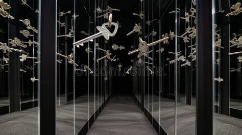 Floating Keys In Art Installation Stock Image Image Of Darkness Aesthetic 319213779
