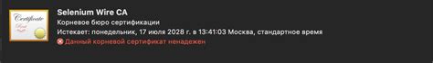 Selenium Wire Certificate Is Not Valid · Issue 137 · Wkeelingselenium Wire · Github