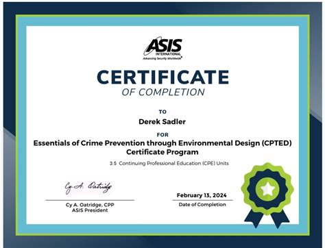 Derek Sadler Cpp Chpc On Linkedin Asisinternational Cpp Cpted Professionaldevelopment