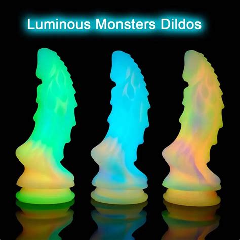 18 Luminous Dildo For Women Adult Toy Monsters Dildos Silicone Fake P