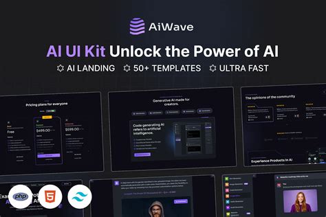 aiwave php ai saas website dashboard ui kit