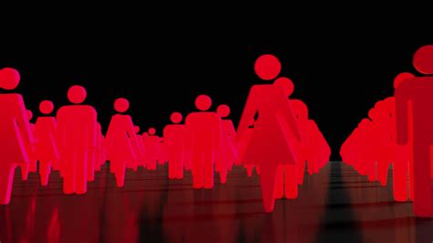 Premium Stock Video Male Female Crowd People Icons Business Team Sexes Gender 4k