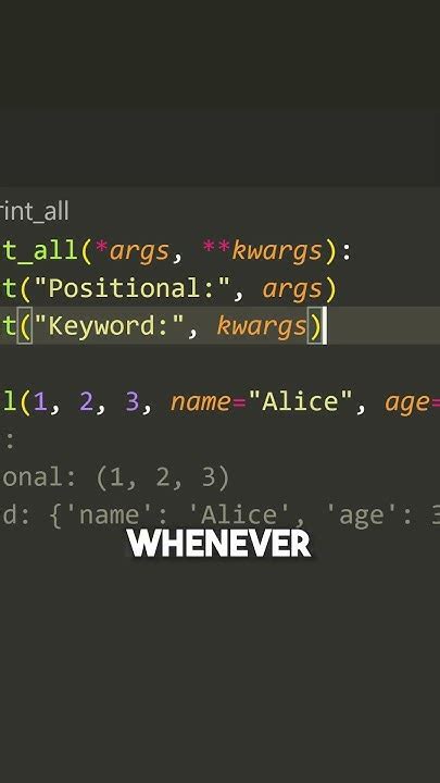 Python Args And Kwargs Concept☝ Youtube