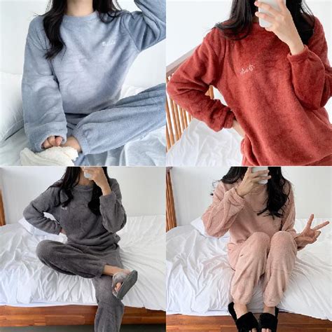 데이룸 [당일출고] 극세사 수면잠옷 세트 파자마 홈웨어 위시버킷