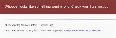 librenms giving error when trying to access any page help librenms
