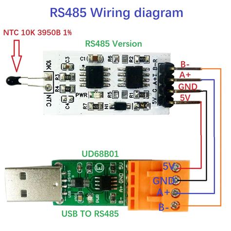 Generic Small Rs485 Temperature Collector Modbus Rtu Module Rs232ttl