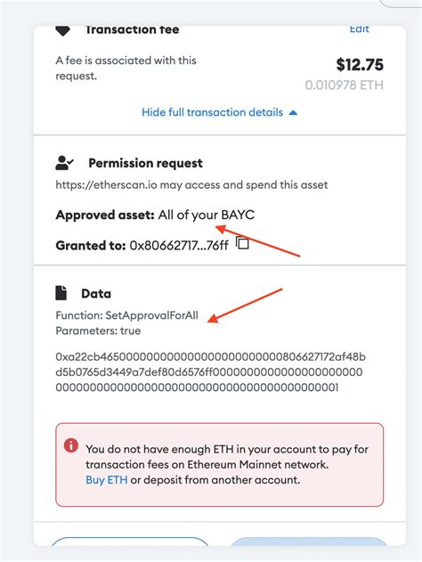 Bug SetApprovalForAll Screen Get S Cut And Some Data Is Not Shown Issue MetaMask