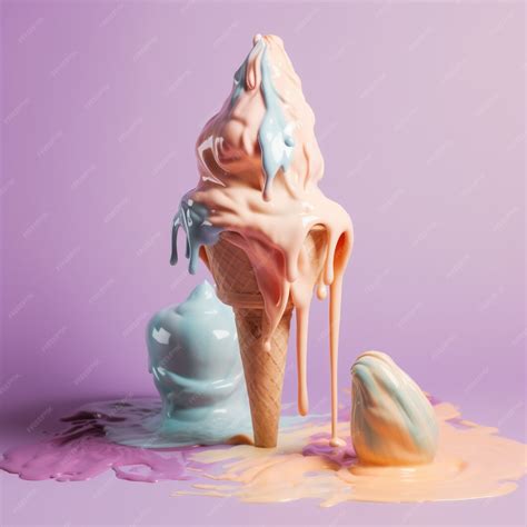 맛있는 아이스크림 녹는 무료 사진