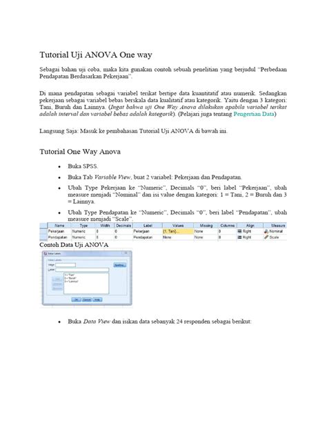 Tutorial Uji Anova One Way Pdf