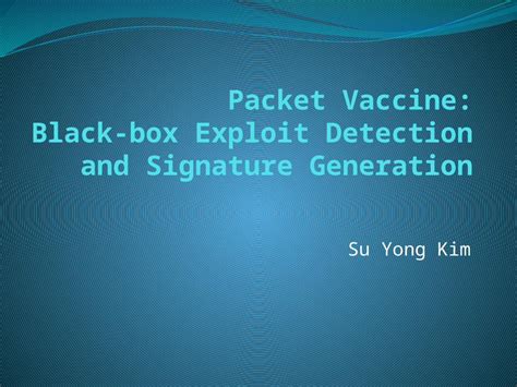 pptx su yong kim contents stack overflow example packet vaccine