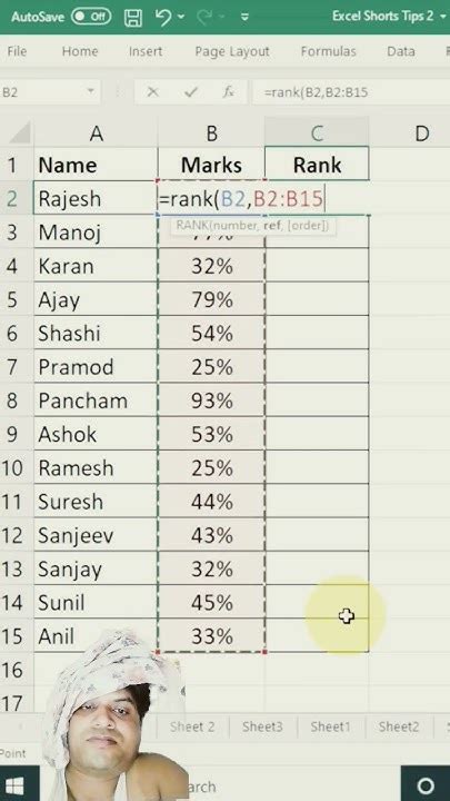 Excel Ranking Formula Exceltutorial Exceltips Exceltricks Excelfunctions Excelformulas