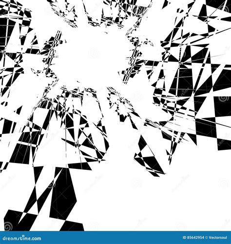Edgy Random Artistic Composition Of Geometric Shapes Stock Vector