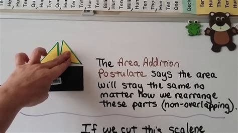 Geometry 101b Area Addition Postulate And Area Of A Parallelogram Youtube