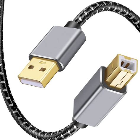 Usb 2 0 Printer Cable 3ft Braided Zinc Alloy Case Usb A To B Cable