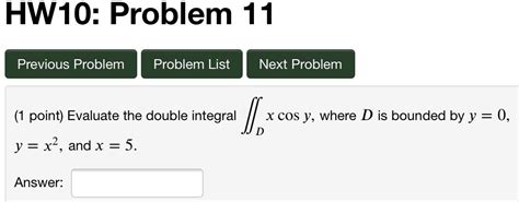 solved hw10 problem 11 previous problem problem list next