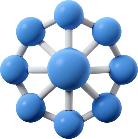 Network Nodes Dots Data Flow Icon 3d Minimal Simple Connection Digital Technology