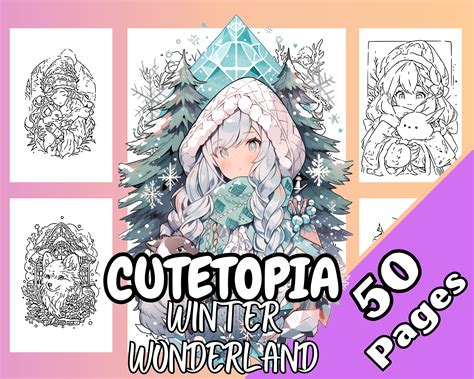 Cutetopia Winter Wonderland Coloring Book Etsy