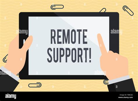Conceptual Hand Writing Showing Remote Support Concept Meaning Help