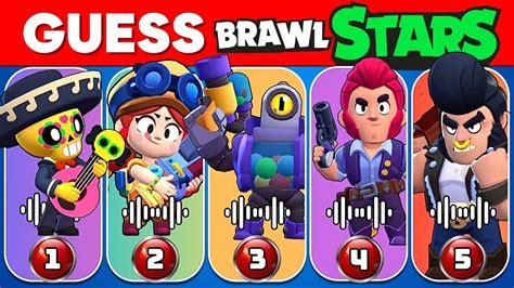 Guess The Brawler By Voice And Unlock Sound Part 1 Brawl Stars Quiz