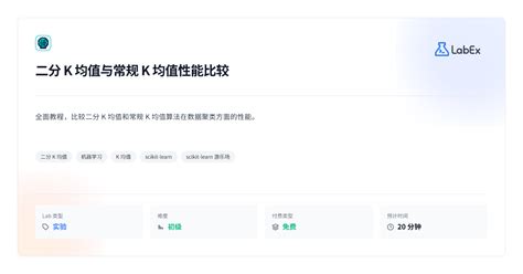 二分 k 均值与常规 k 均值性能对比 labex