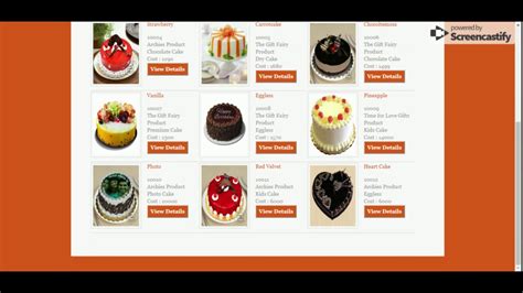 C Asp And Mysql Project On Online Cake Store Youtube