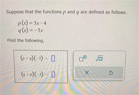Solved Suppose That The Functions P And Q Are Defined As