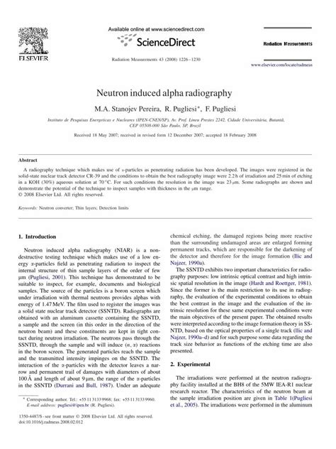 Pdf Neutron Induced Alpha Radiography Dokumen Tips