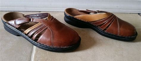Clarks Womens Brown Leather Slip On Mule Shoes Size 8m Ebay