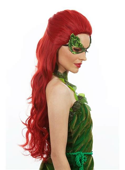 Lethal Vixen Poison Ivy Wig Long Red Womens Girls Cosplay Costume Wi