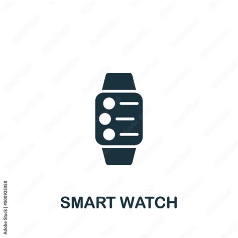 Smart Watch Icon Monochrome Simple Artificial Intelligence Icon For Templates Web Design And