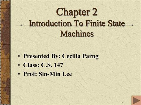 PPT Chapter Introduction To Finite State Machines PowerPoint Presentation ID