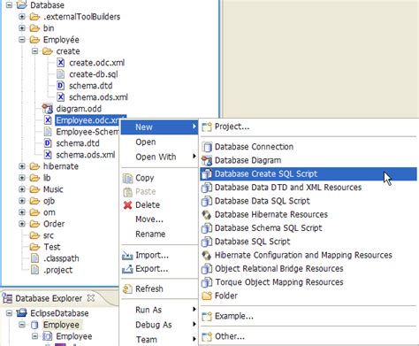 Eclipsedatabase Modeling In The Workspace