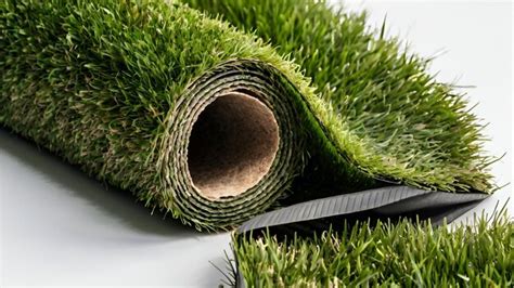 Roll Of Artificial Grass On White Background Ai Generative Premium Ai