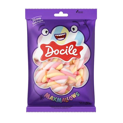 Marshmallow DOCILE Twist Color 2 Morango Pacote 250g - mercantilnovaera