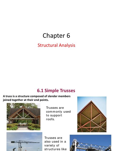 Chapter 6 Structural Analysis Pdf Truss Force