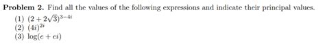 solved problem 2 find all the values of the following