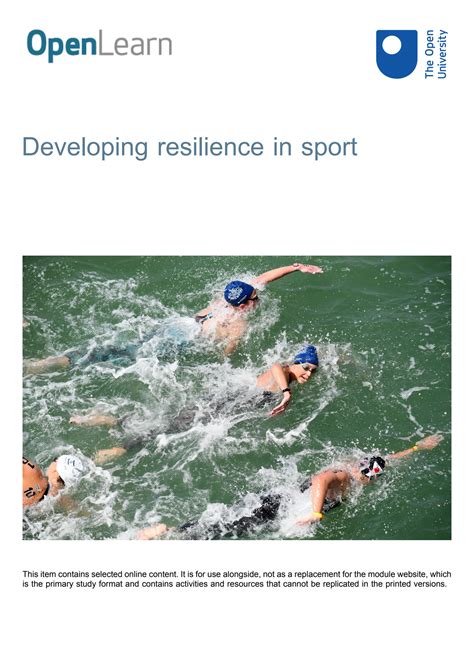 Solution Developing Resilience In Sport Printable Studypool
