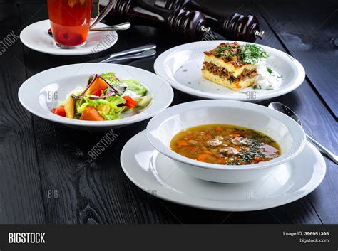 Three Course Set Menu Image And Photo Free Trial Bigstock