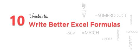 Tips To Write Better Excel Formulas Goodly