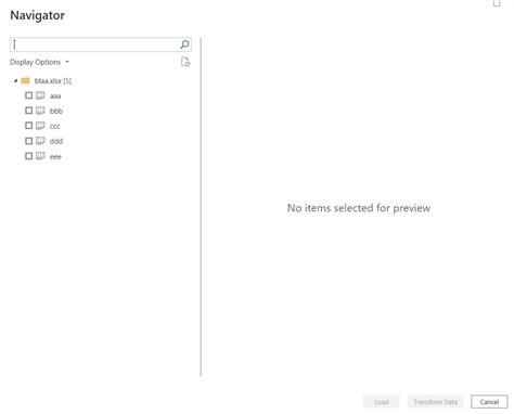 Selecting Multiple Sheets At Once Power Query Navi Microsoft Fabric Community